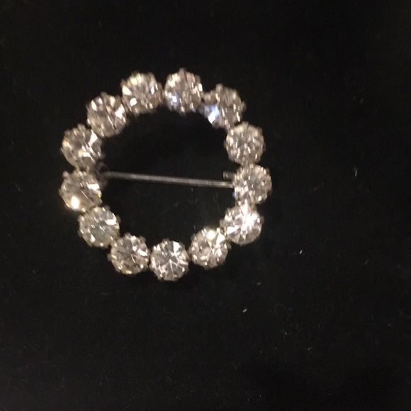 Jewelry | Vintage Sparkling Crystals Small Round Pin Brooch | Poshmark